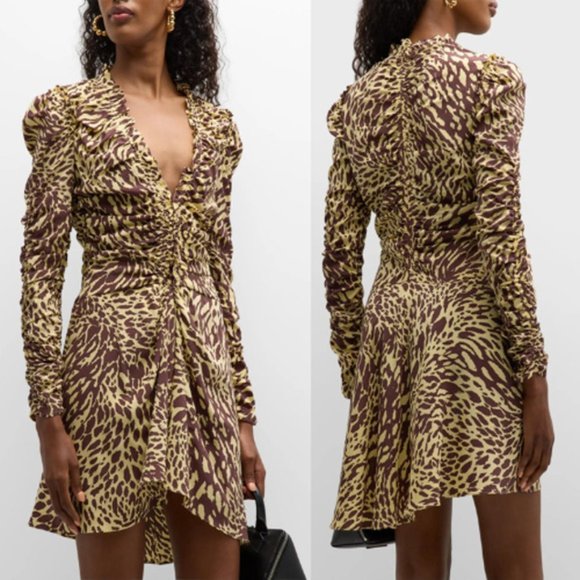 A.L.C. | Dresses | Nwt Alc Marcie Silk Longsleeve Ruched Fit And Flare ...